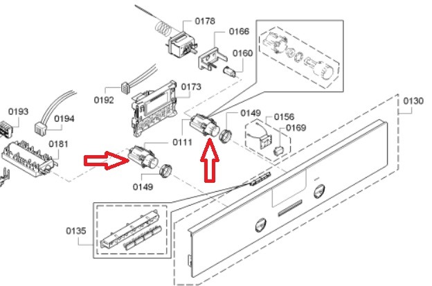 Original power switch button for built-in oven Siemens 00612415 - CSB ...