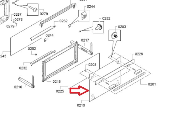 זכוכית חיצונית מקורית לדלת תנור אפייה משולב מיקרוגל סימנס 00772253 ...