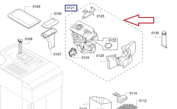 Original brewing unit for Siemens automatic espresso coffee machine ...