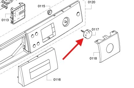 כפתור תוכניות ניווט והפעלה מקורי למכונת כביסה בוש 00621460 - שירות סי.אס.בי