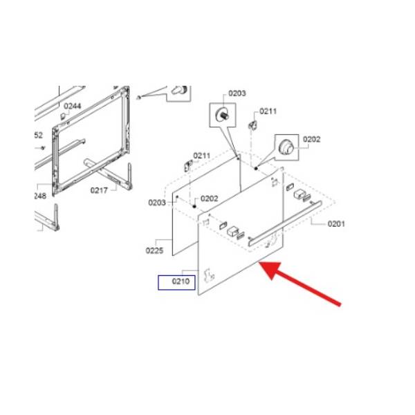 Original external glass for Bosch oven door 20004586 - CSB service